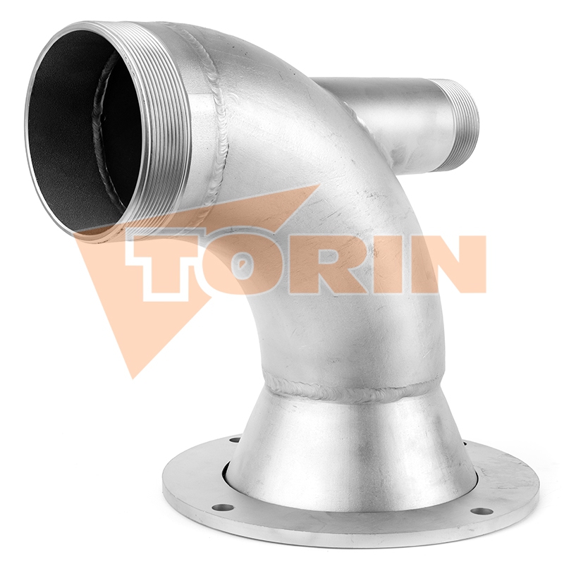 Coude de dépotage 90° avec bride DN 150 inox - Torin | Pièces pour ...